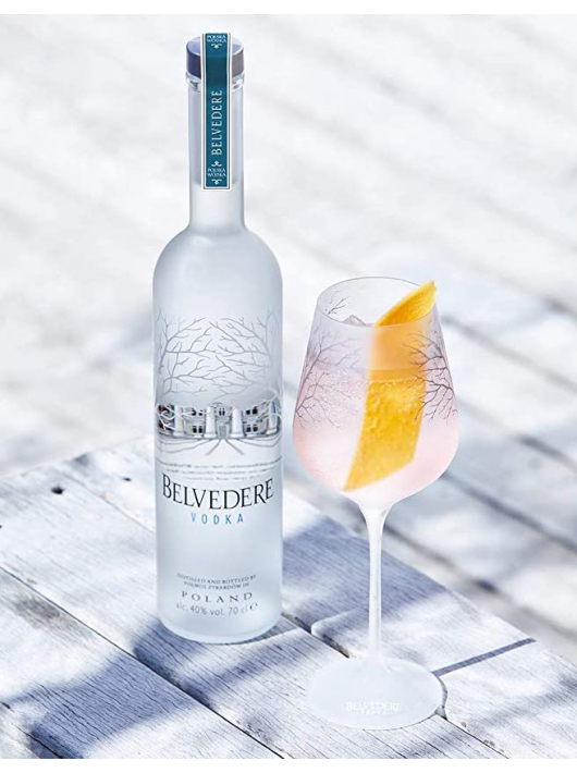 Belvedere Vodka Set aus 2 Gläsern Spritz & 1 Flasche Pure - 40% - 7...