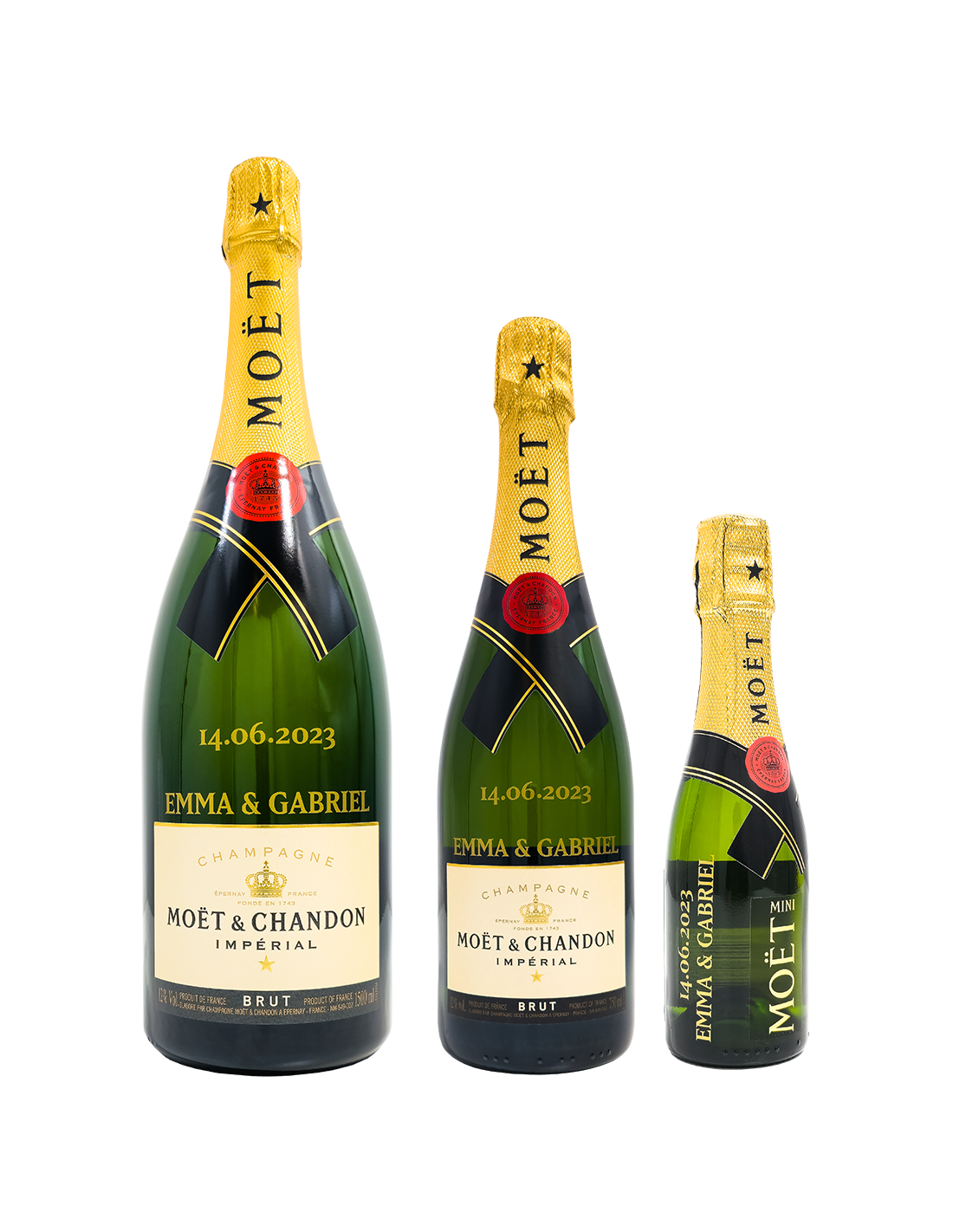 Moët & Chandon Set Mariage brut Impérial - 52 bouteilles personnali...