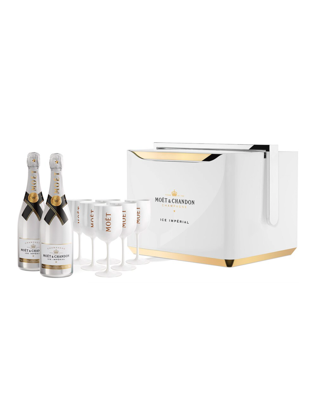 Moët & Chandon Set Ice Cooler + 6 Acrylics Glasses + 2 Moët Ice - 2...