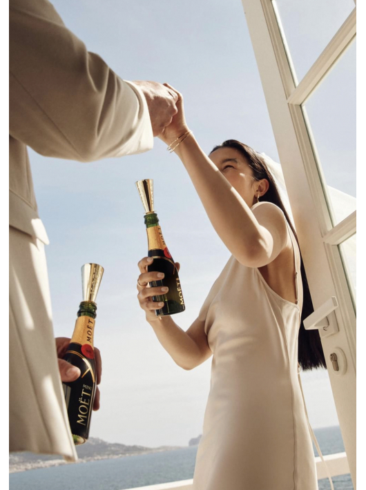 Moët & Chandon Giftset 3 Mini Rosé + 3 Mini Brut & 6 Flûtes - 6 x 2...
