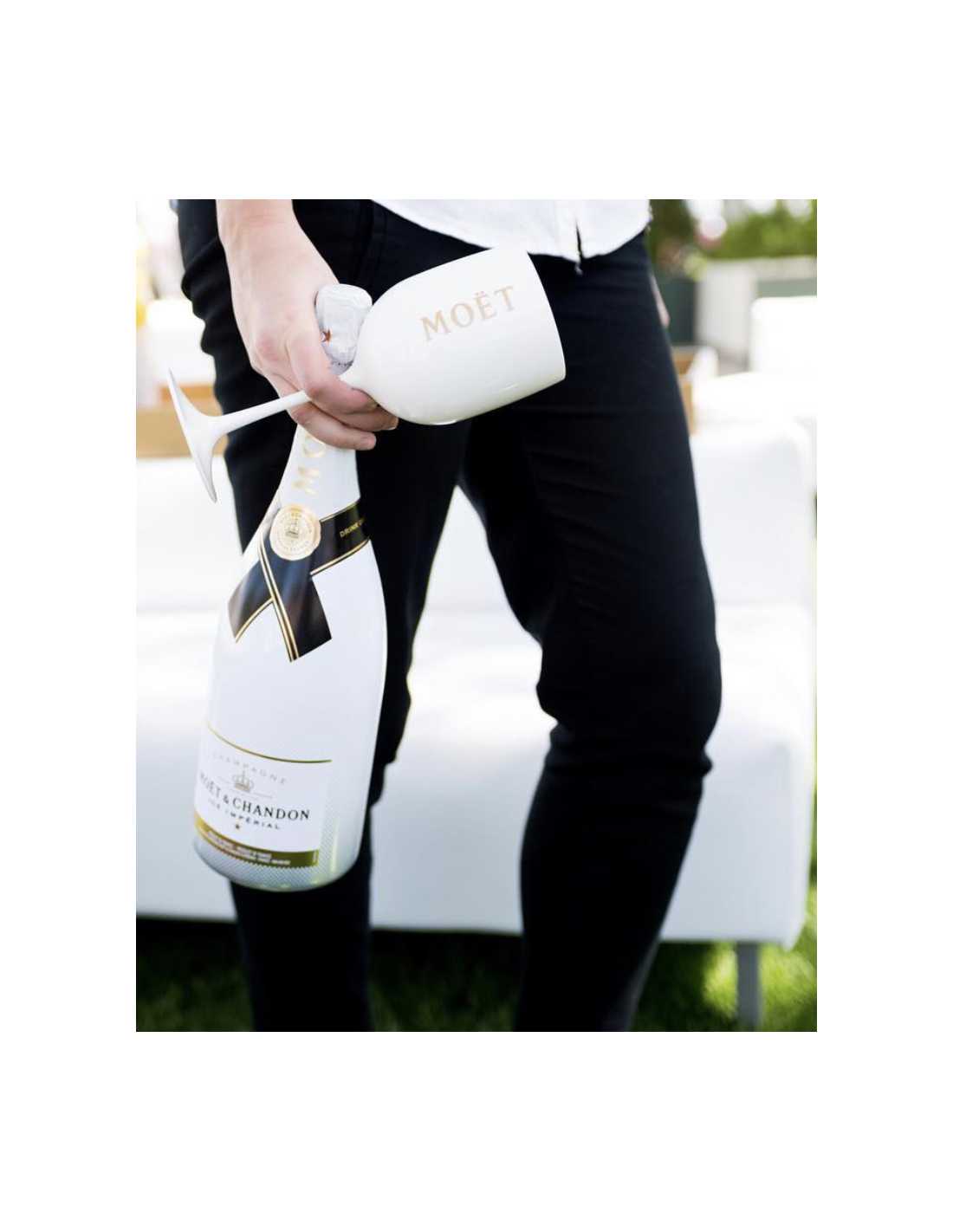 Moët & Chandon Set 2 verres acryliques blancs + 1 Magnum Ice Impéri...