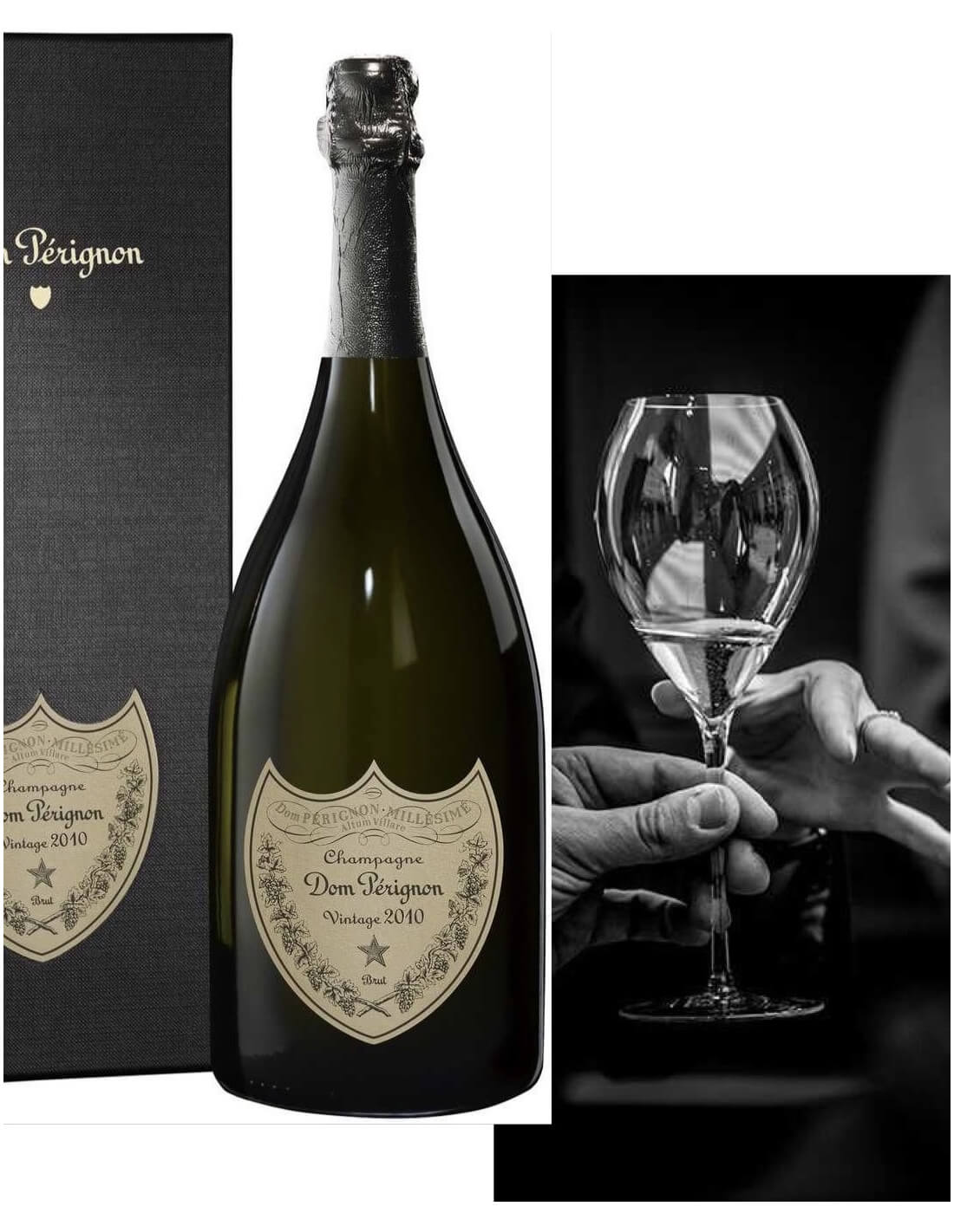 Dom Pérignon Set 6 Verres Lehmann 2 Coffrets Vintage 2010 Blanc